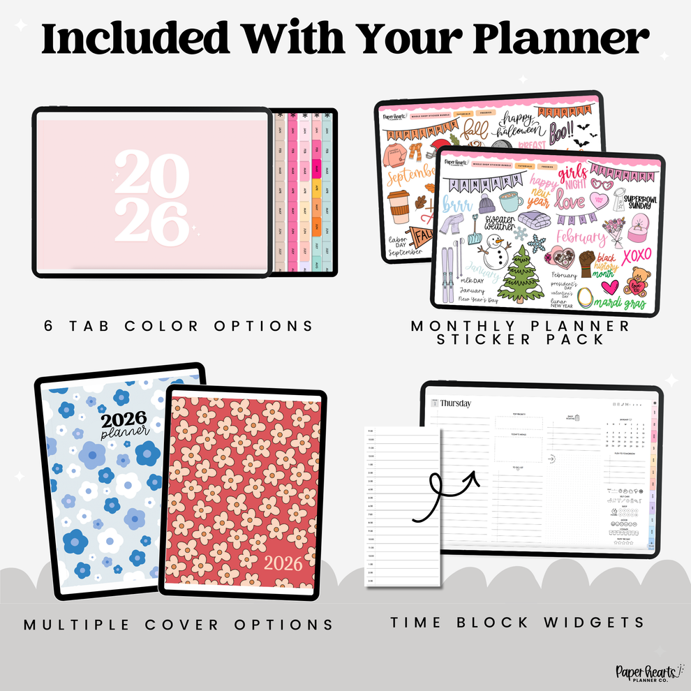 2026 Everything Planner No Coils – Paper Hearts Planner Co.