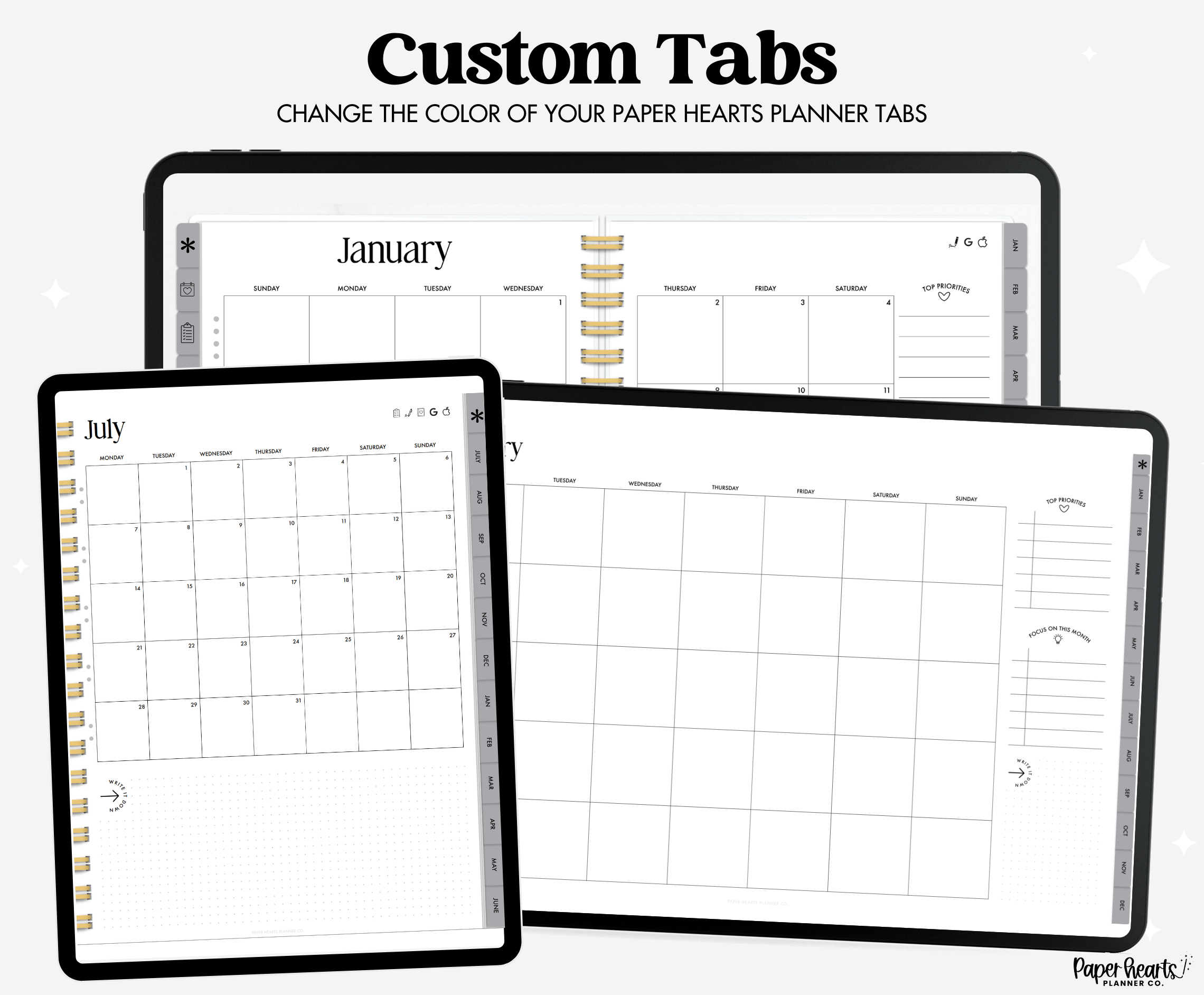 October Sweet Treats Gray Tabs – Paper Hearts Planner Co.