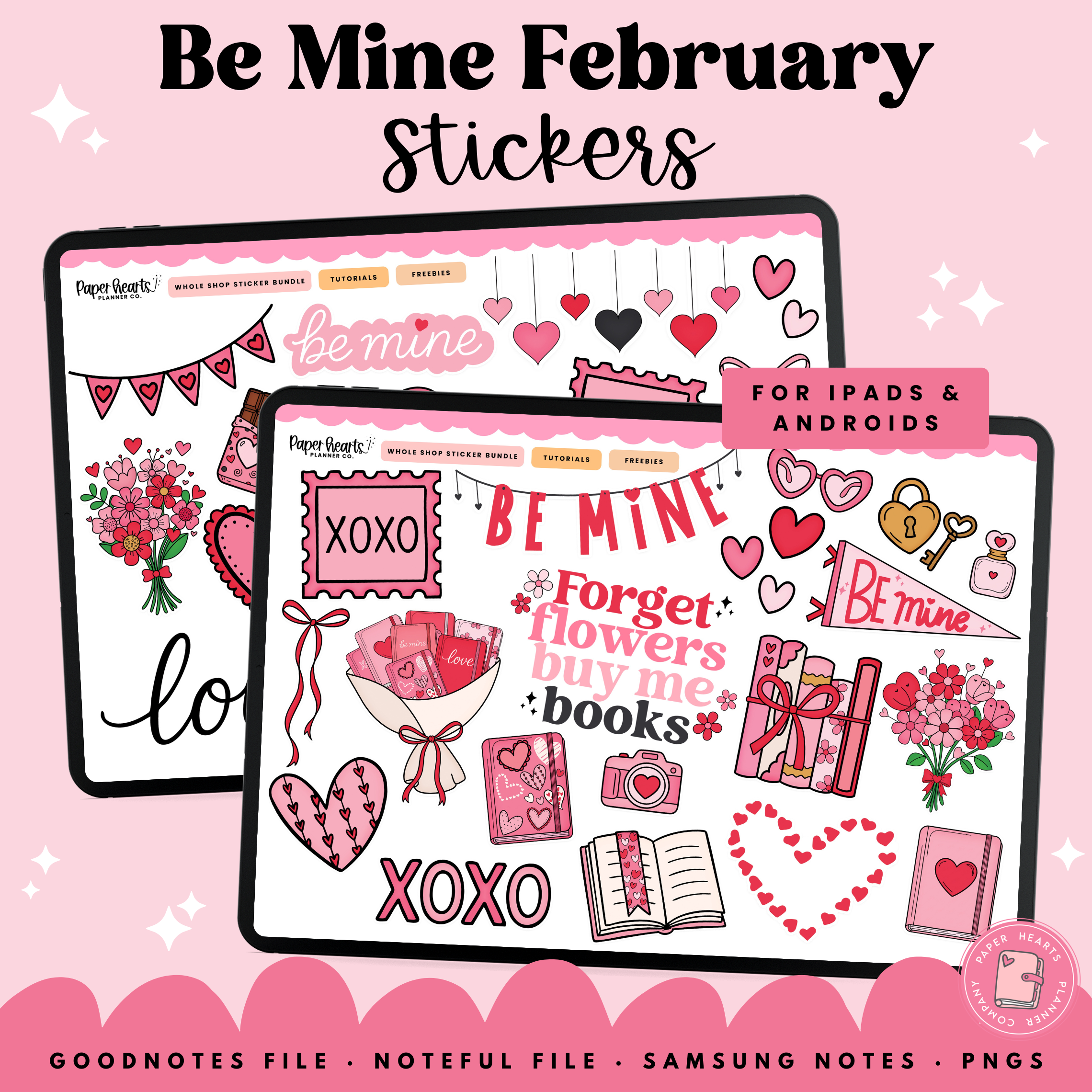 Be Mine February Stickers – Paper Hearts Planner Co.