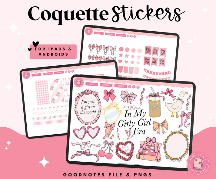 Coquette Stickers – Paper Hearts Planner Co.