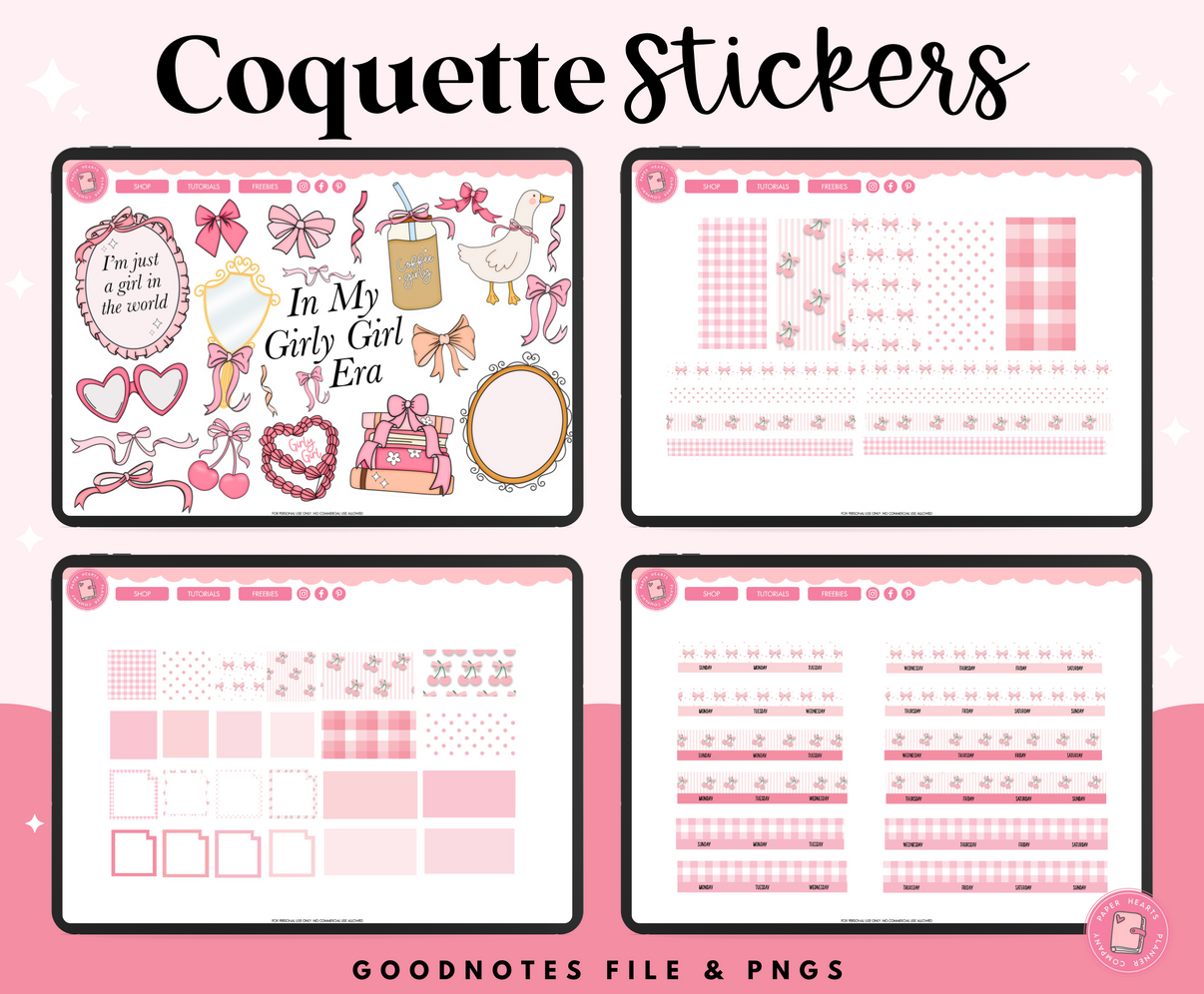 Coquette Stickers – Paper Hearts Planner Co.