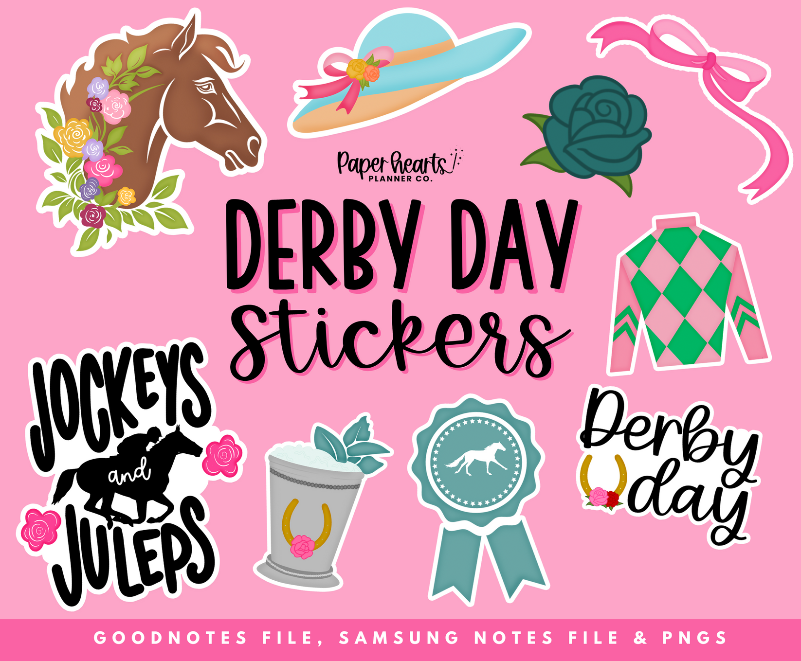 Derby Day Stickers – Paper Hearts Planner Co.