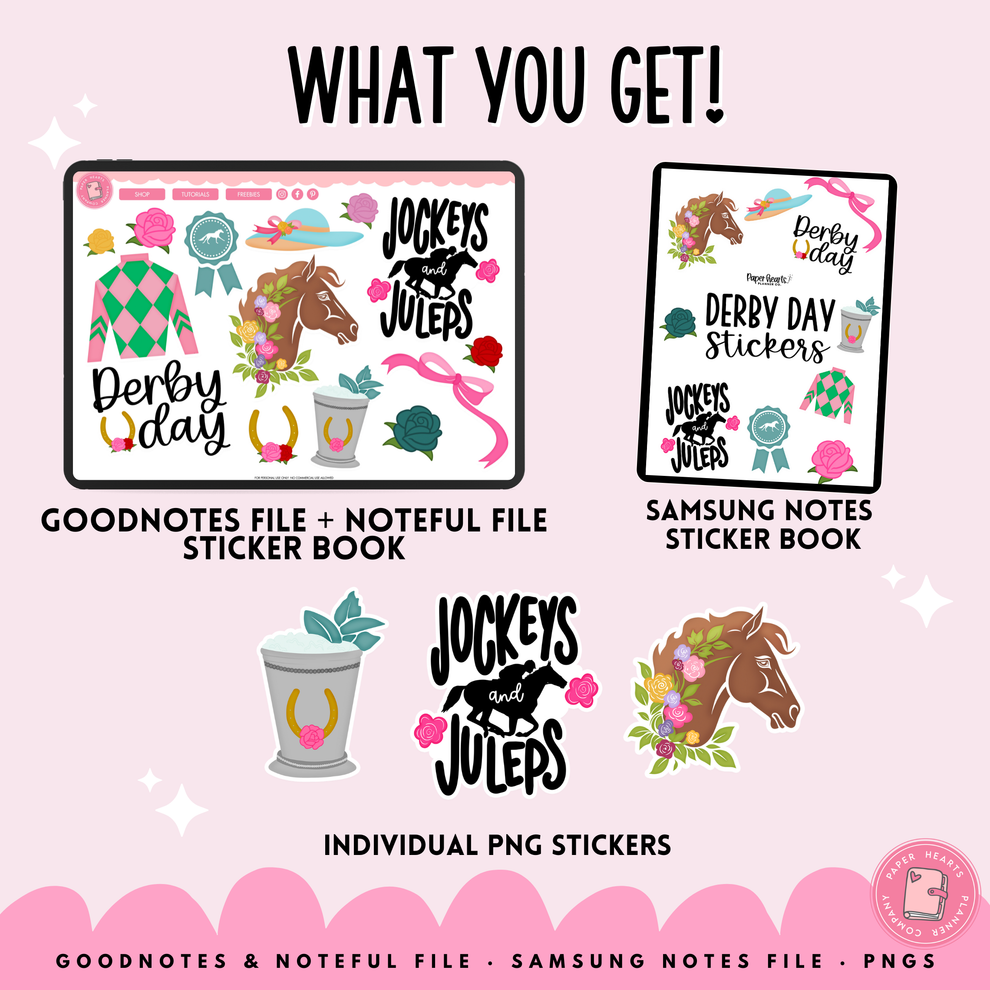 Derby Day Stickers – Paper Hearts Planner Co.