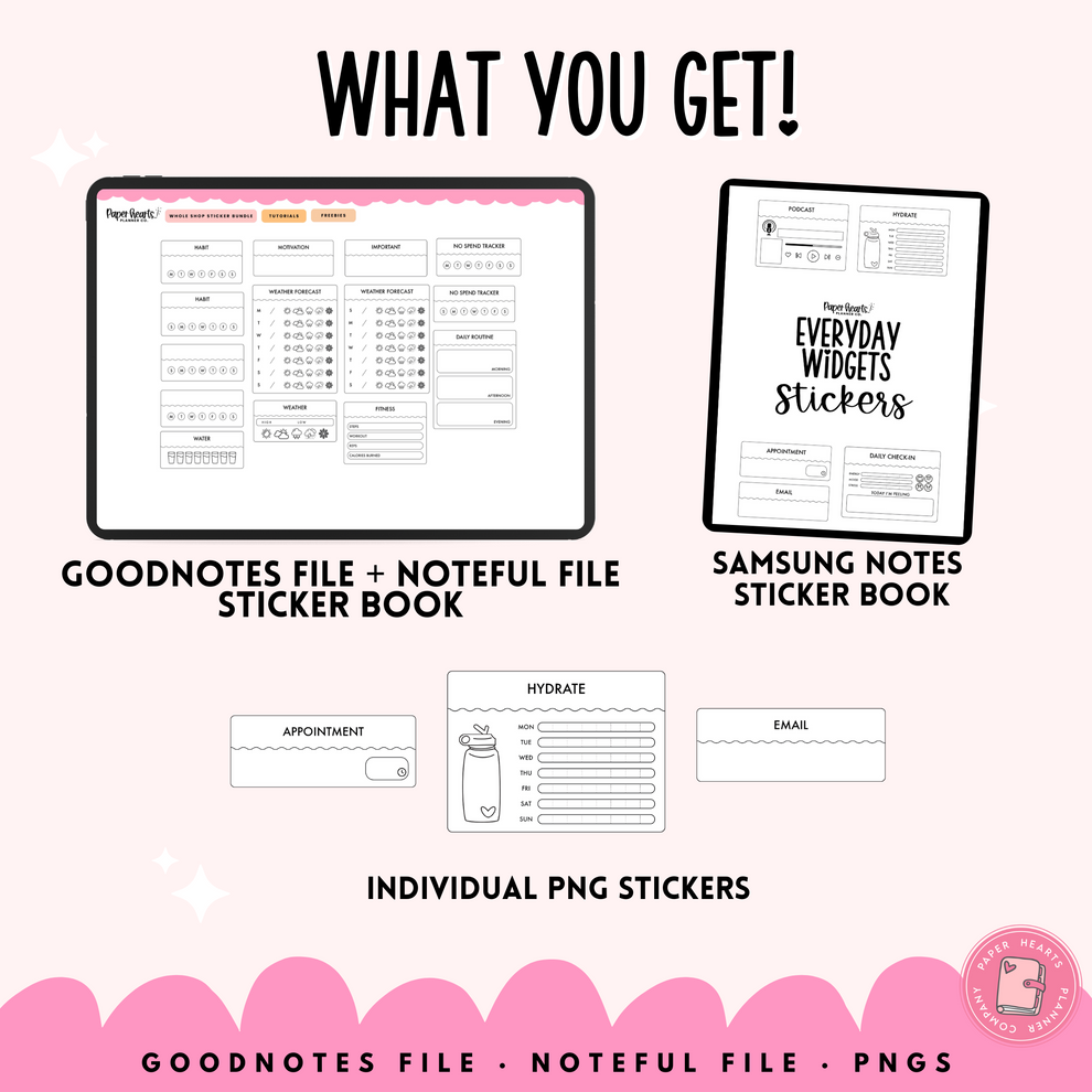 Everyday Widgets 2025 Version – Paper Hearts Planner Co.
