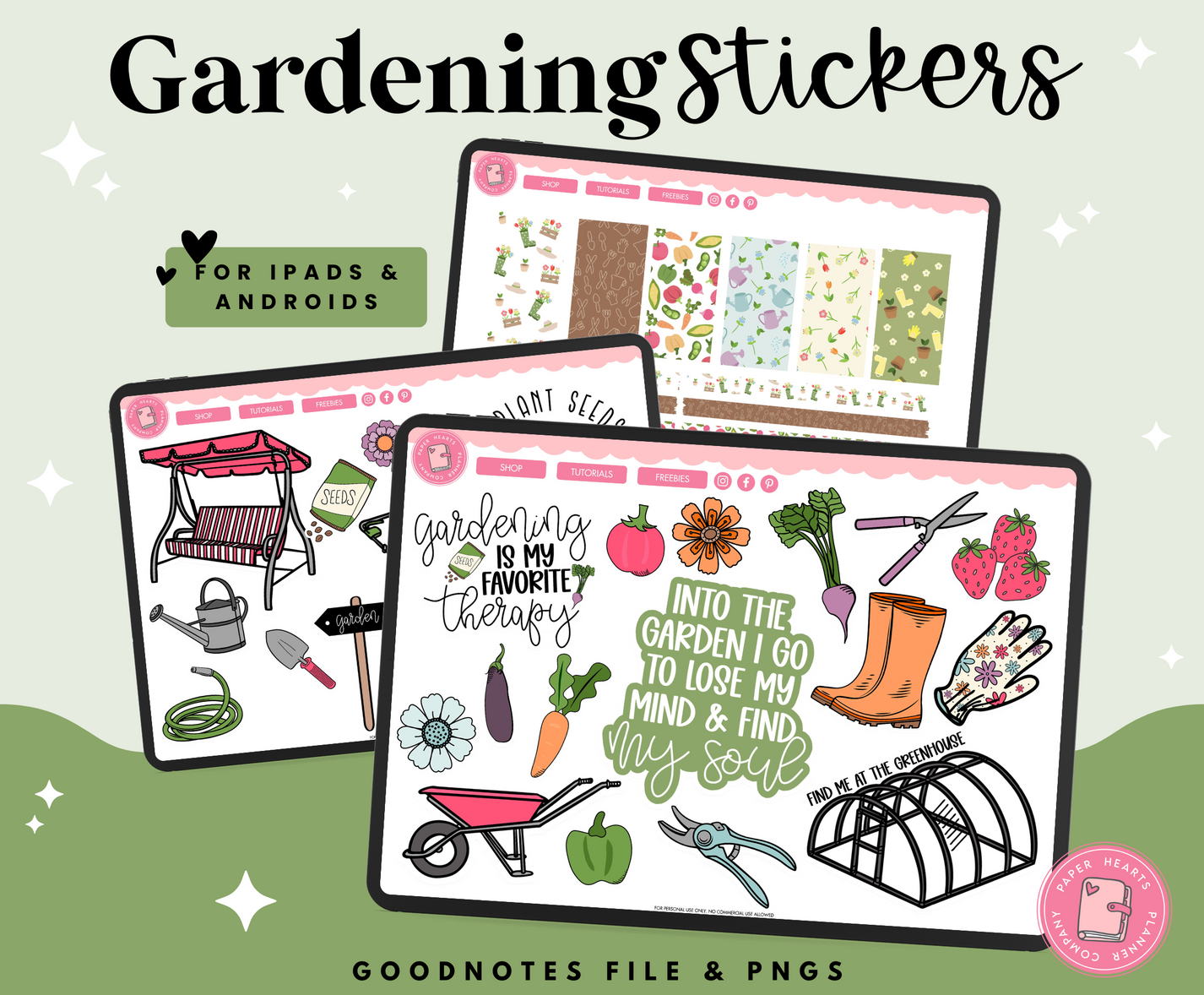 Gardening Stickers – Paper Hearts Planner Co.