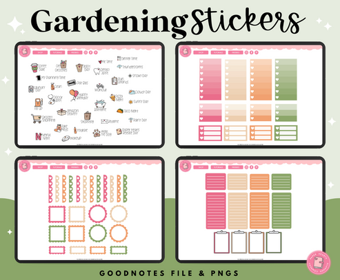 Gardening Stickers – Paper Hearts Planner Co.