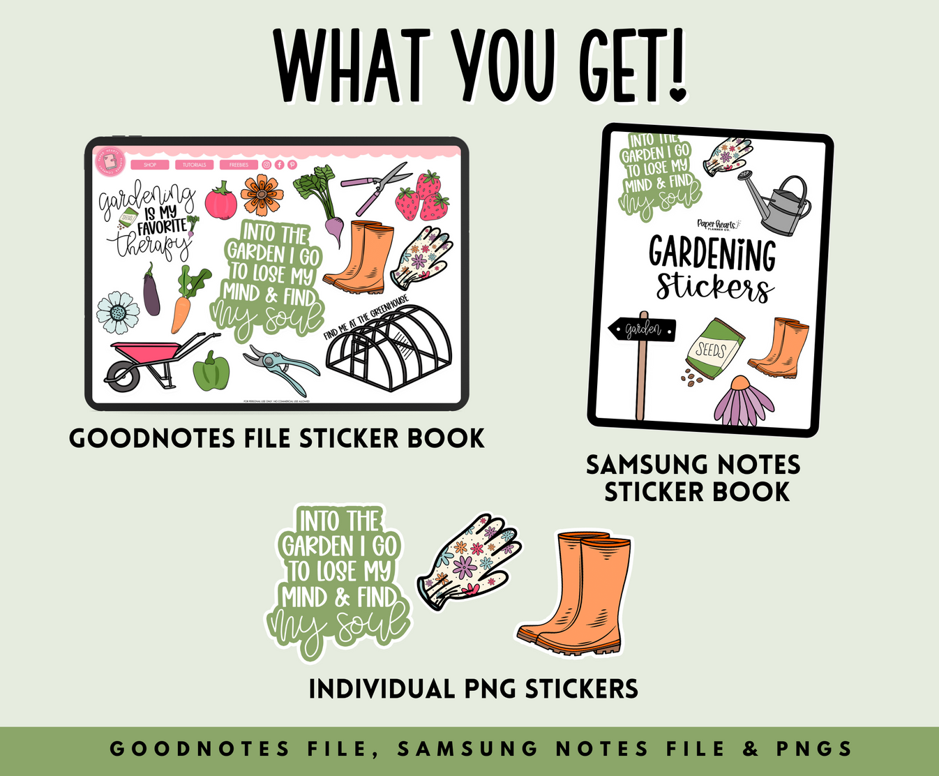Gardening Stickers – Paper Hearts Planner Co.