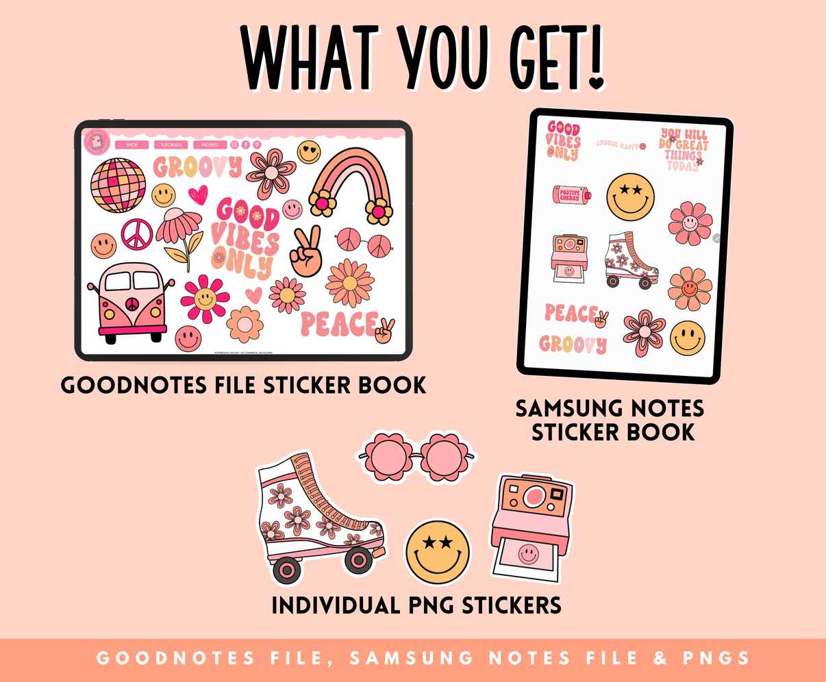 Groovy Daisies Stickers – Paper Hearts Planner Co.
