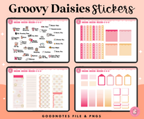 Groovy Daisies Stickers – Paper Hearts Planner Co.