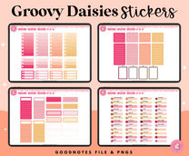 Groovy Daisies Stickers – Paper Hearts Planner Co.