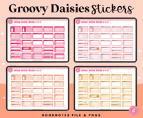 Groovy Daisies Stickers – Paper Hearts Planner Co.