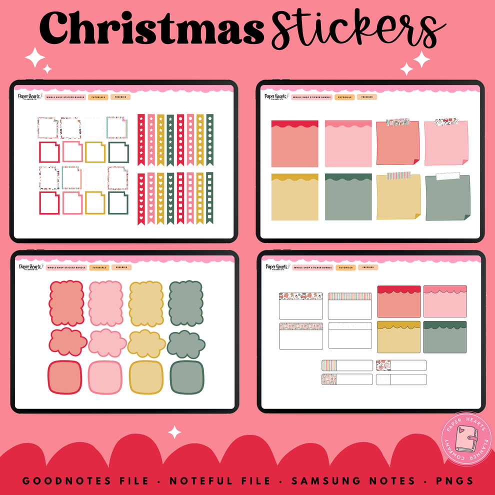 Holly Jolly Christmas Stickers – Paper Hearts Planner Co.