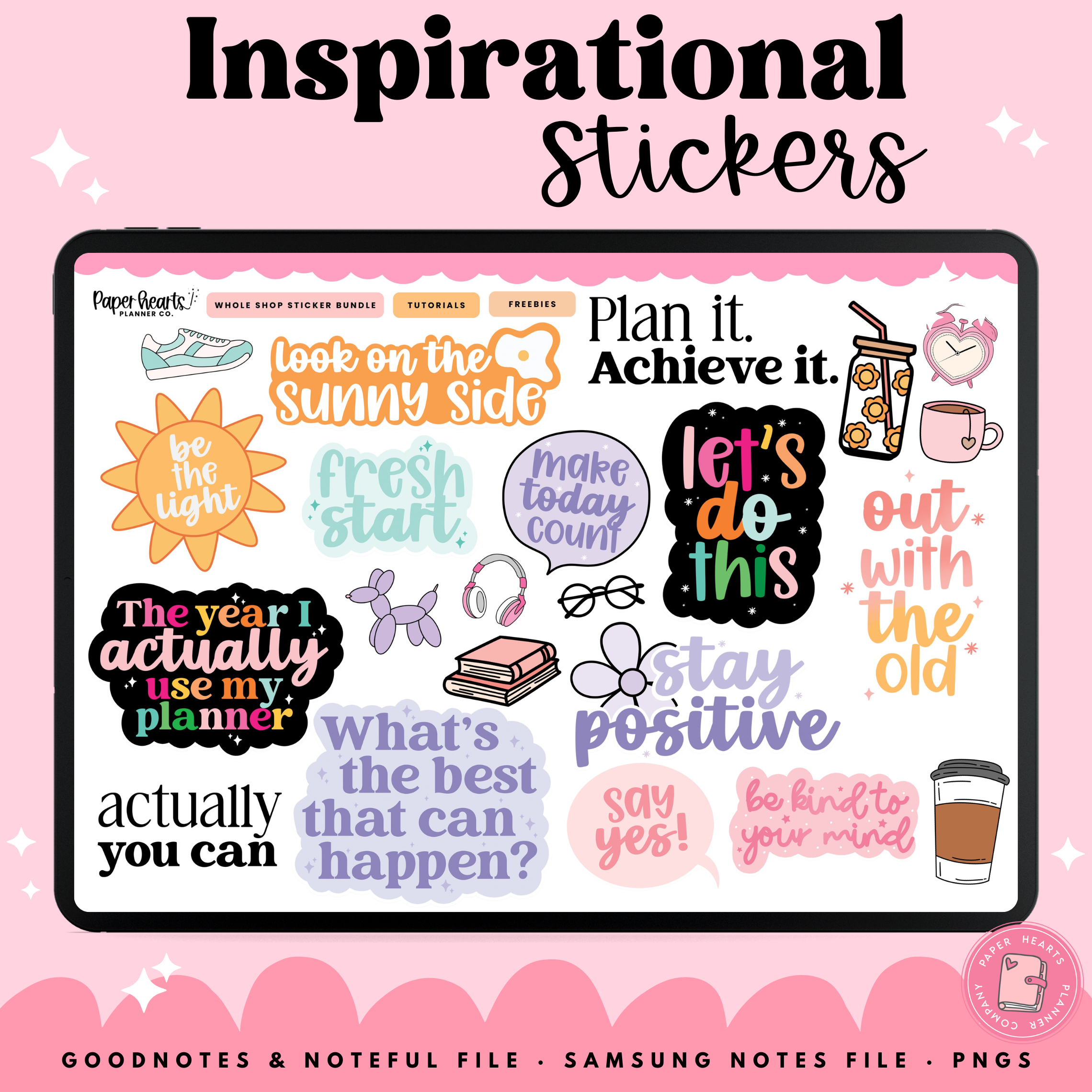 Inspirational Stickers – Paper Hearts Planner Co.