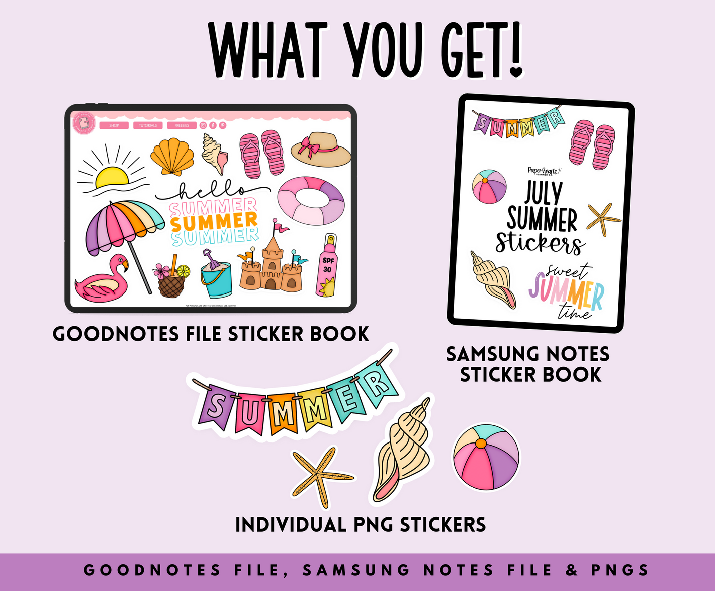 July Summer Stickers – Paper Hearts Planner Co.
