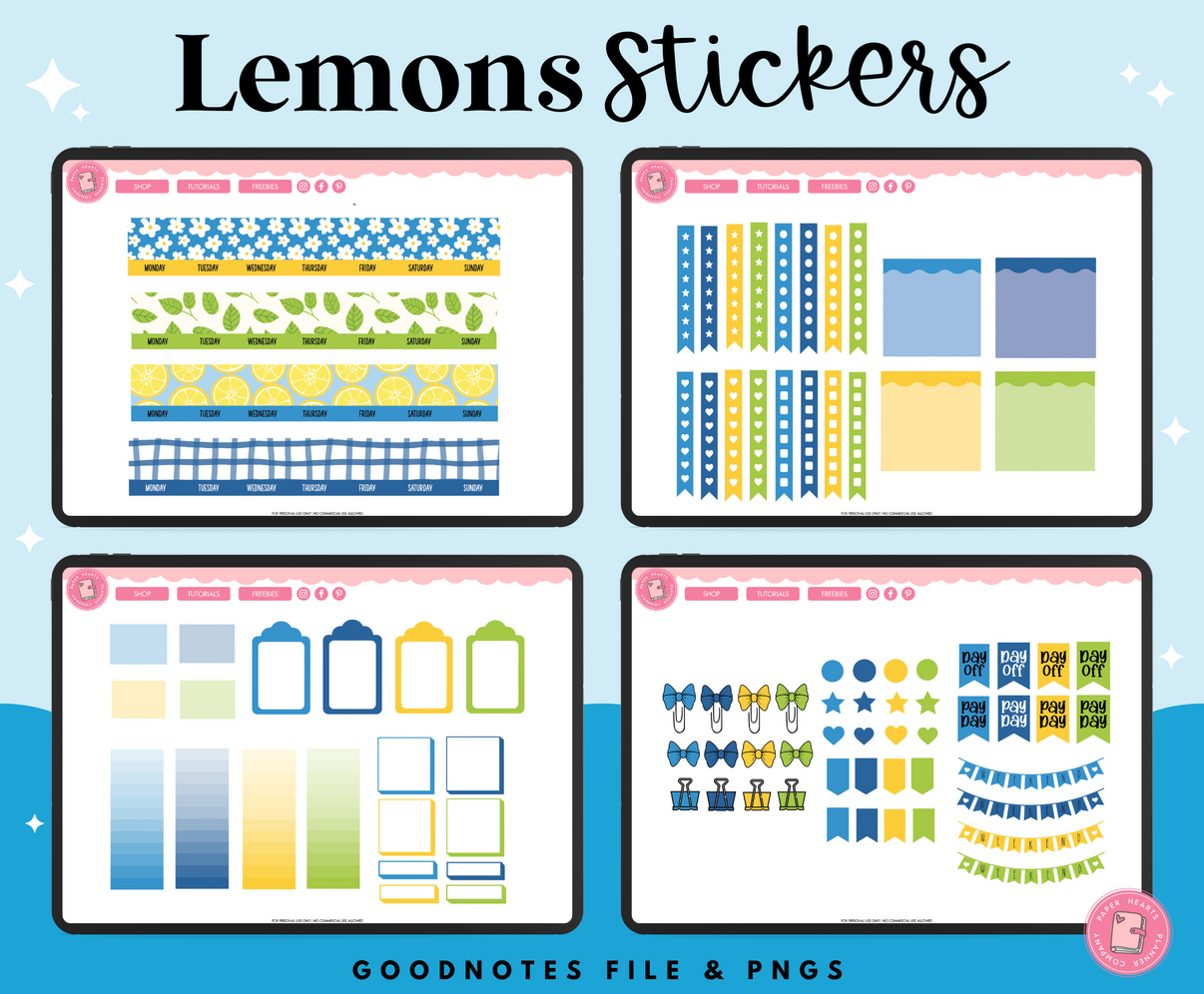 June Summer Lemons – Paper Hearts Planner Co.