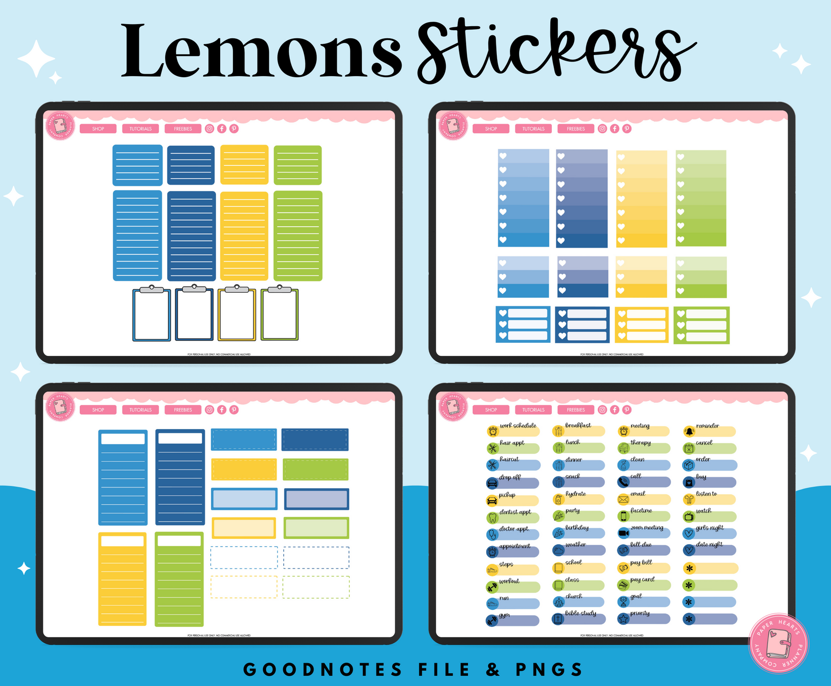 June Summer Lemons – Paper Hearts Planner Co.