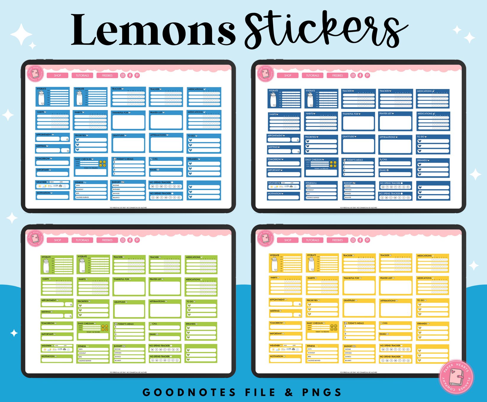 June Summer Lemons – Paper Hearts Planner Co.