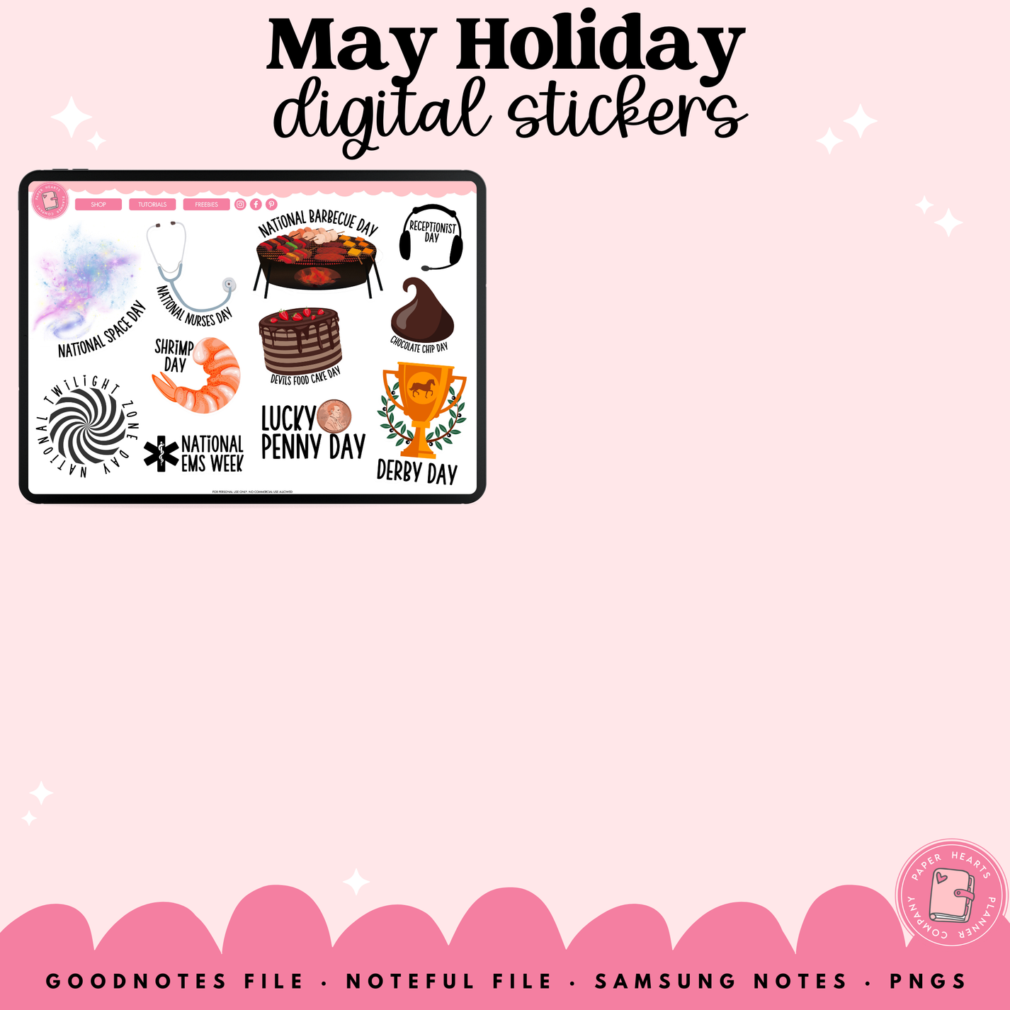 May Holidays Stickers – Paper Hearts Planner Co.