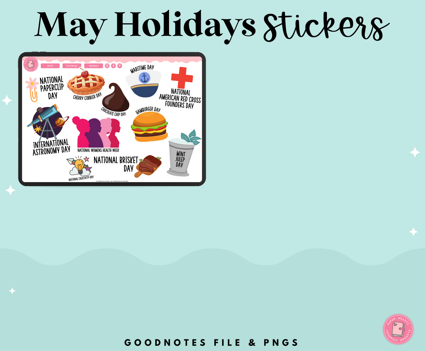 May Holidays Stickers – Paper Hearts Planner Co.