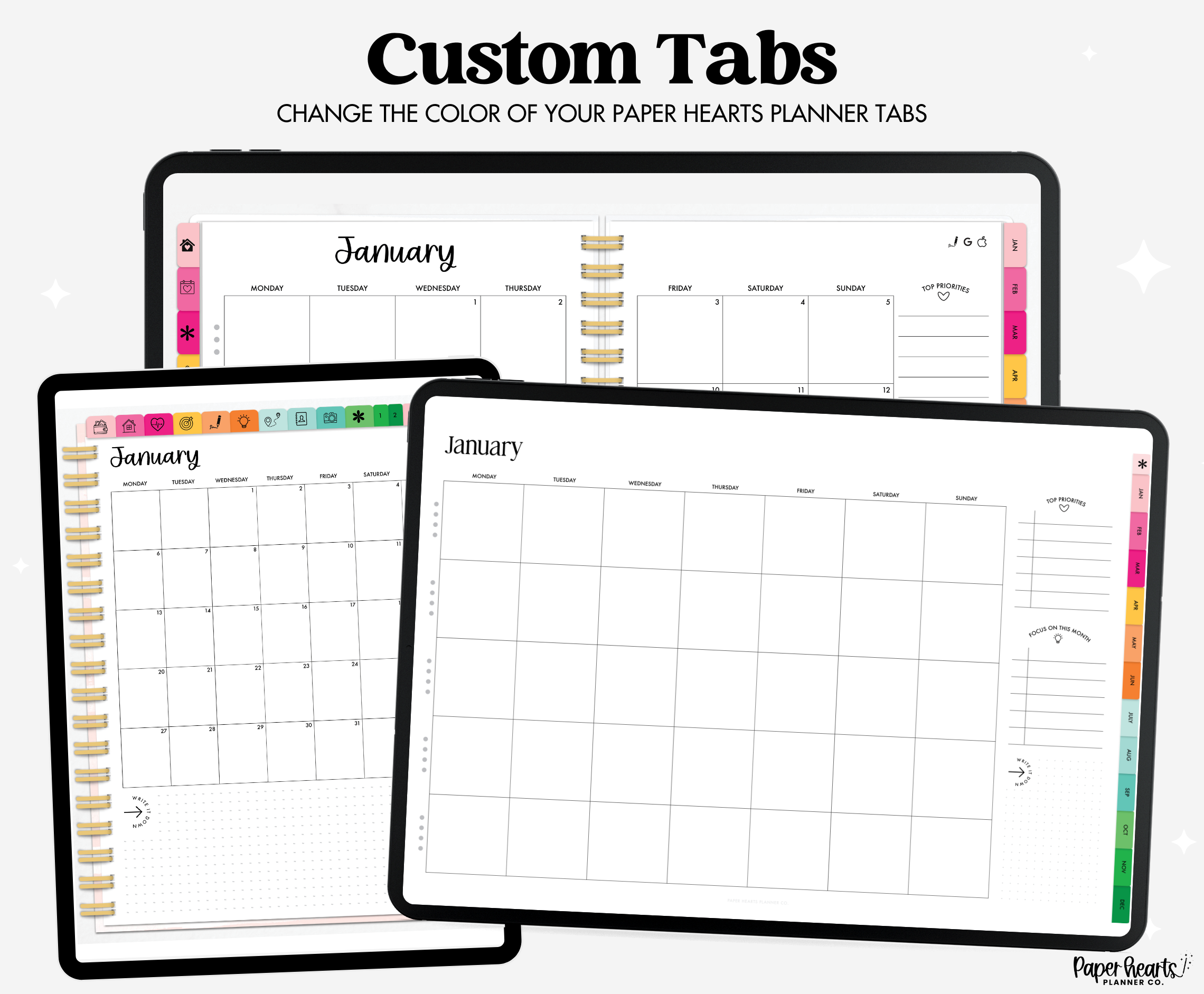 Rainbow Tabs – Paper Hearts Planner Co.