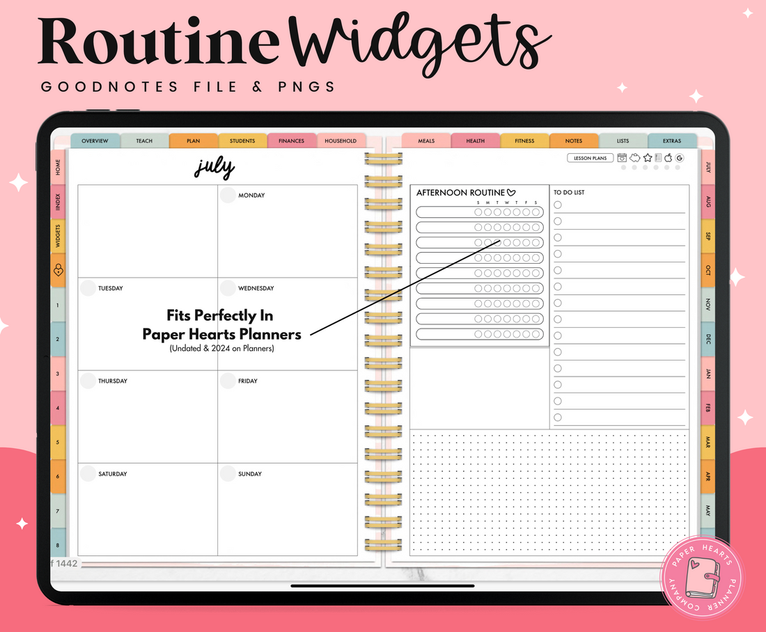 Routine Widgets – Paper Hearts Planner Co.