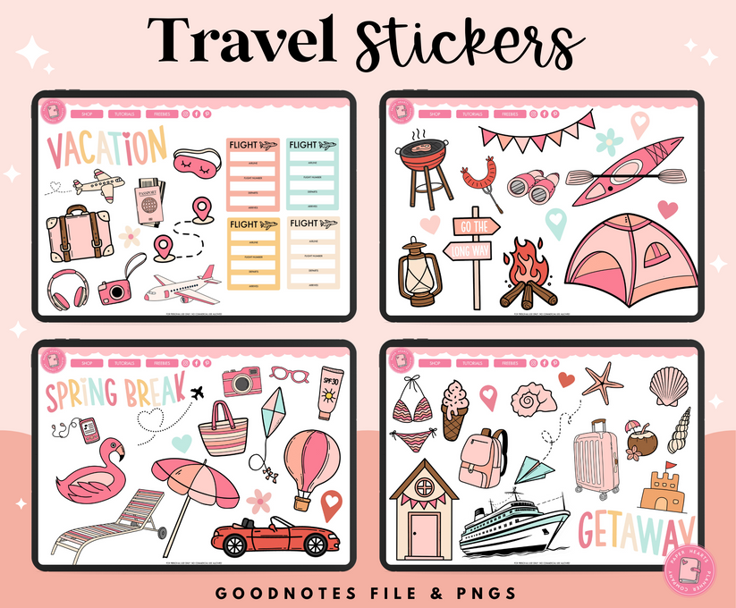 Spring Break Travel Stickers – Paper Hearts Planner Co.