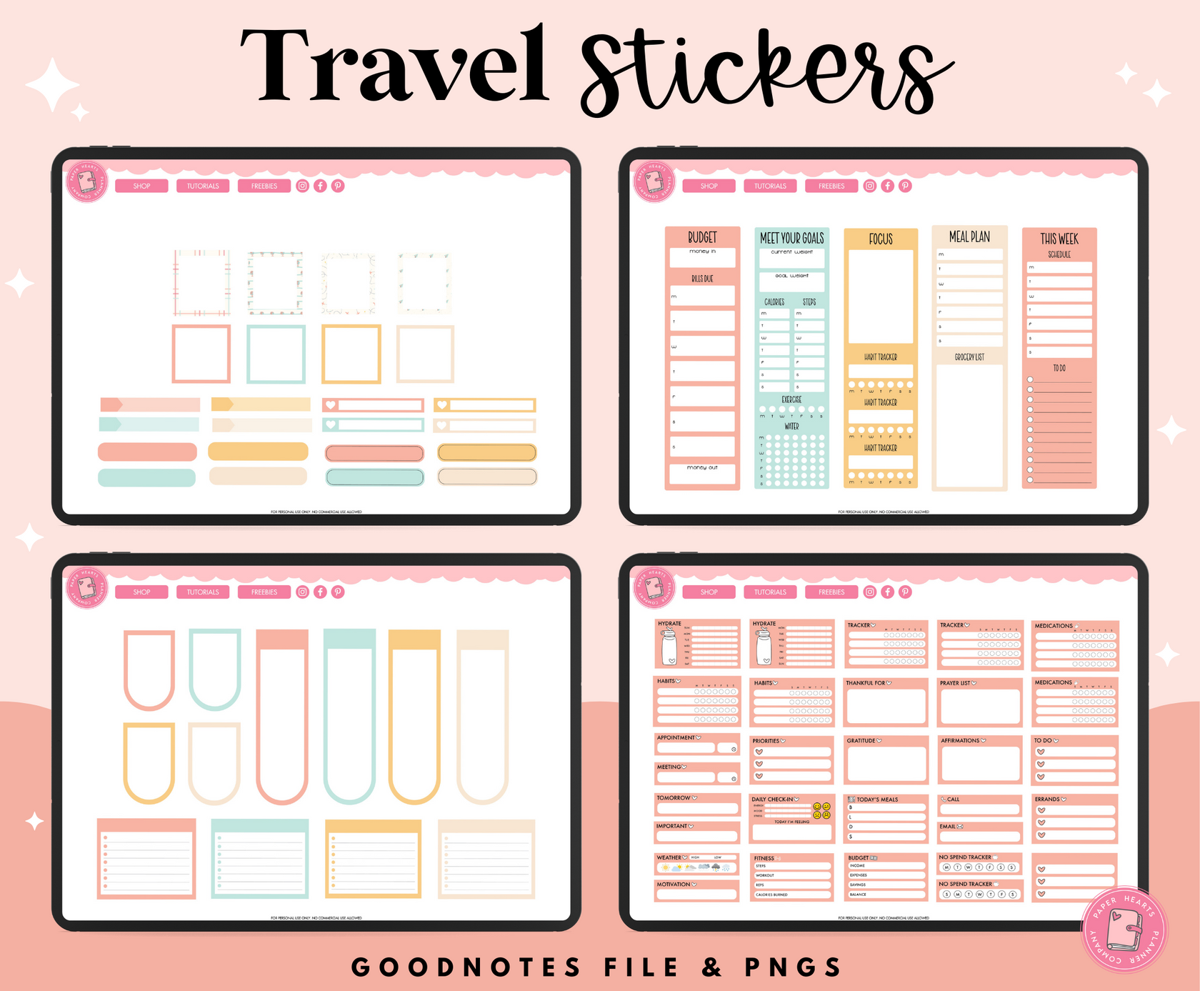 Spring Break Travel Stickers – Paper Hearts Planner Co.