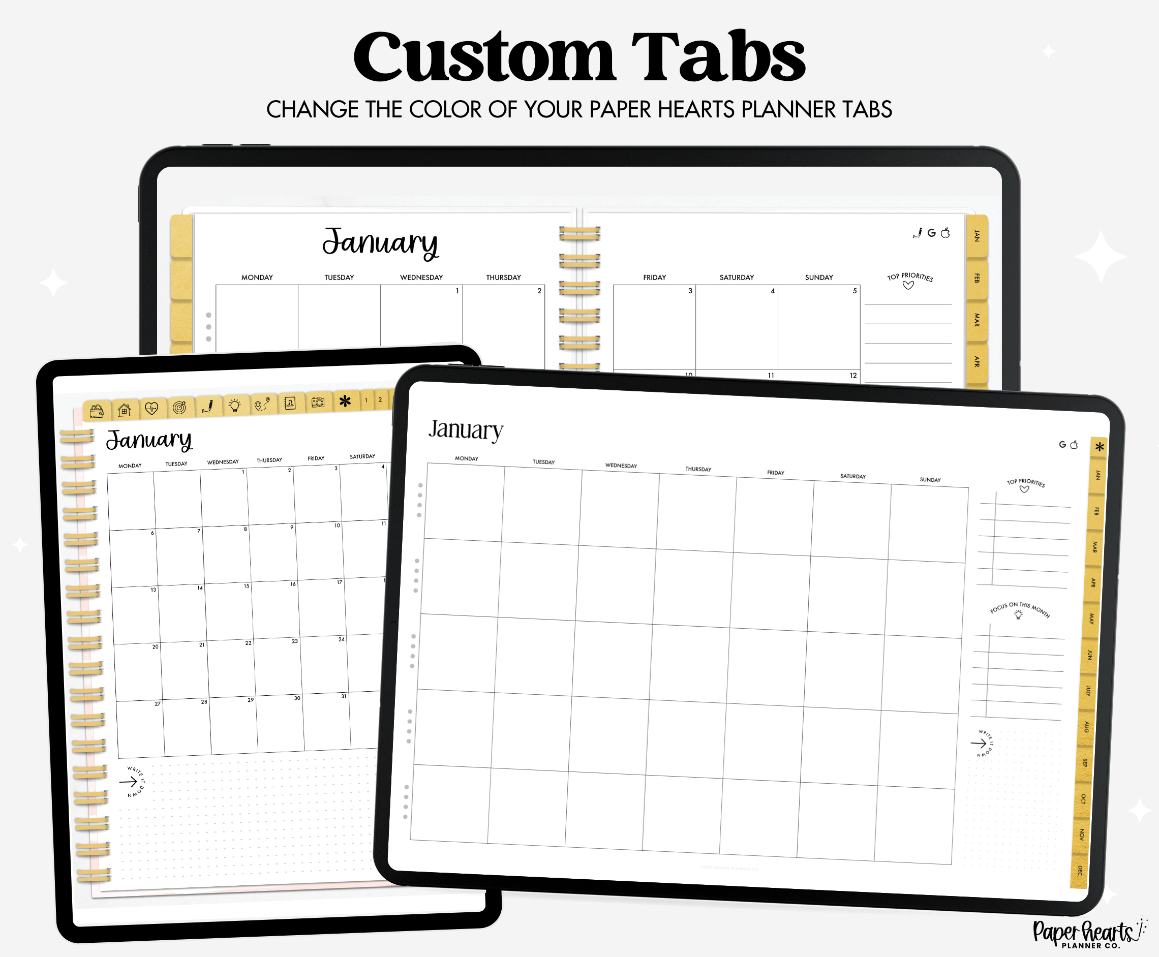 Gold Foil Tabs – Paper Hearts Planner Co.