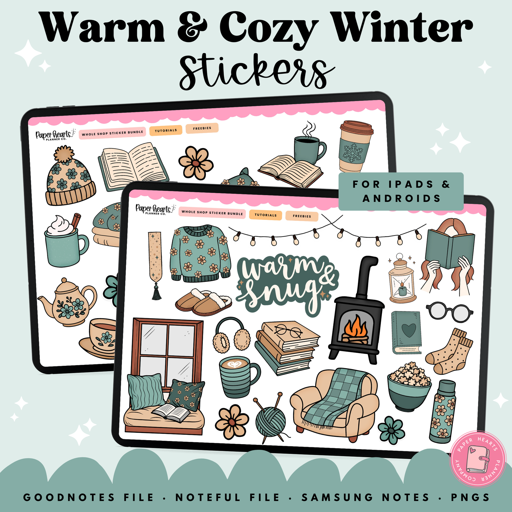 Warm & Cozy Winter Stickers – Paper Hearts Planner Co.