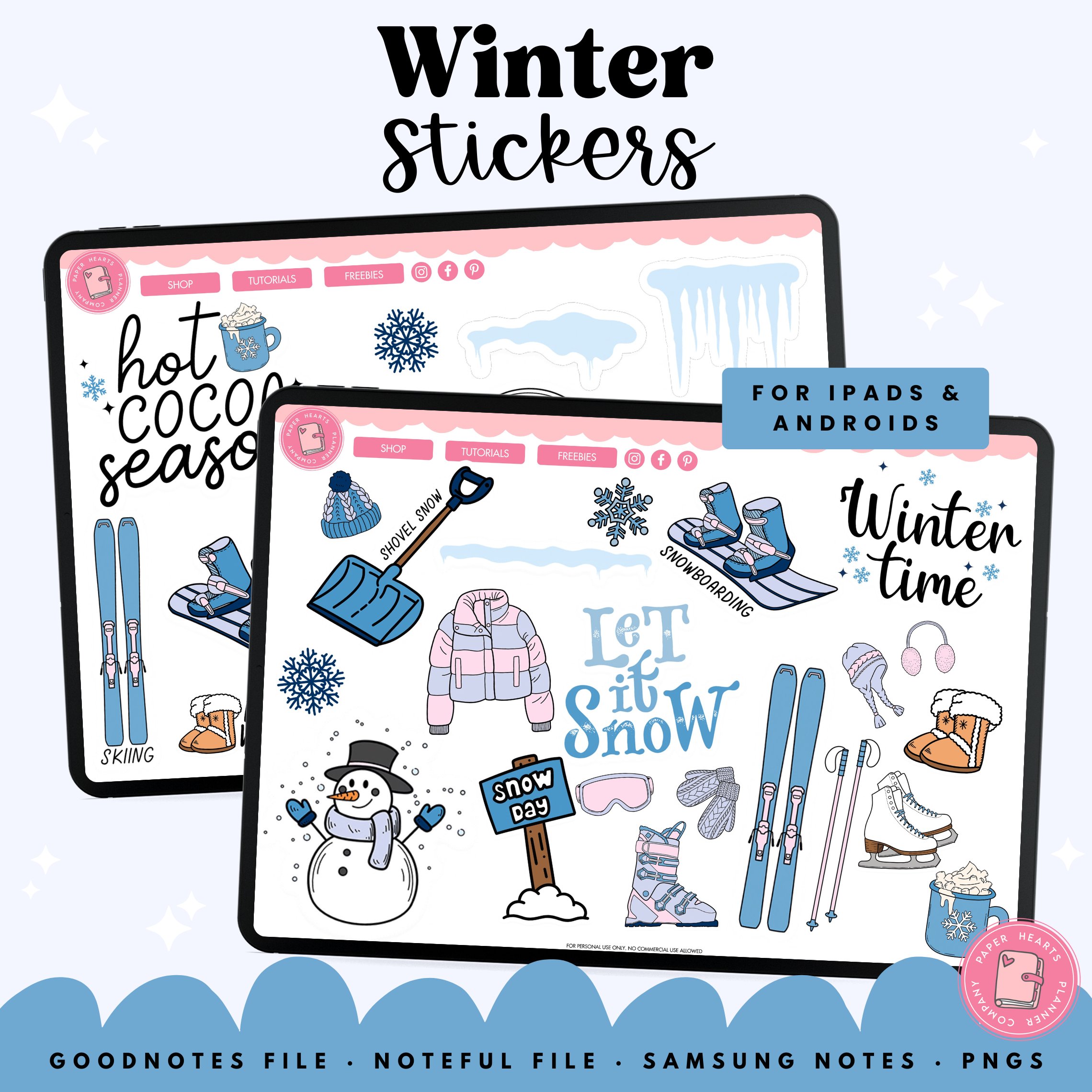 Winter Stickers – Paper Hearts Planner Co.