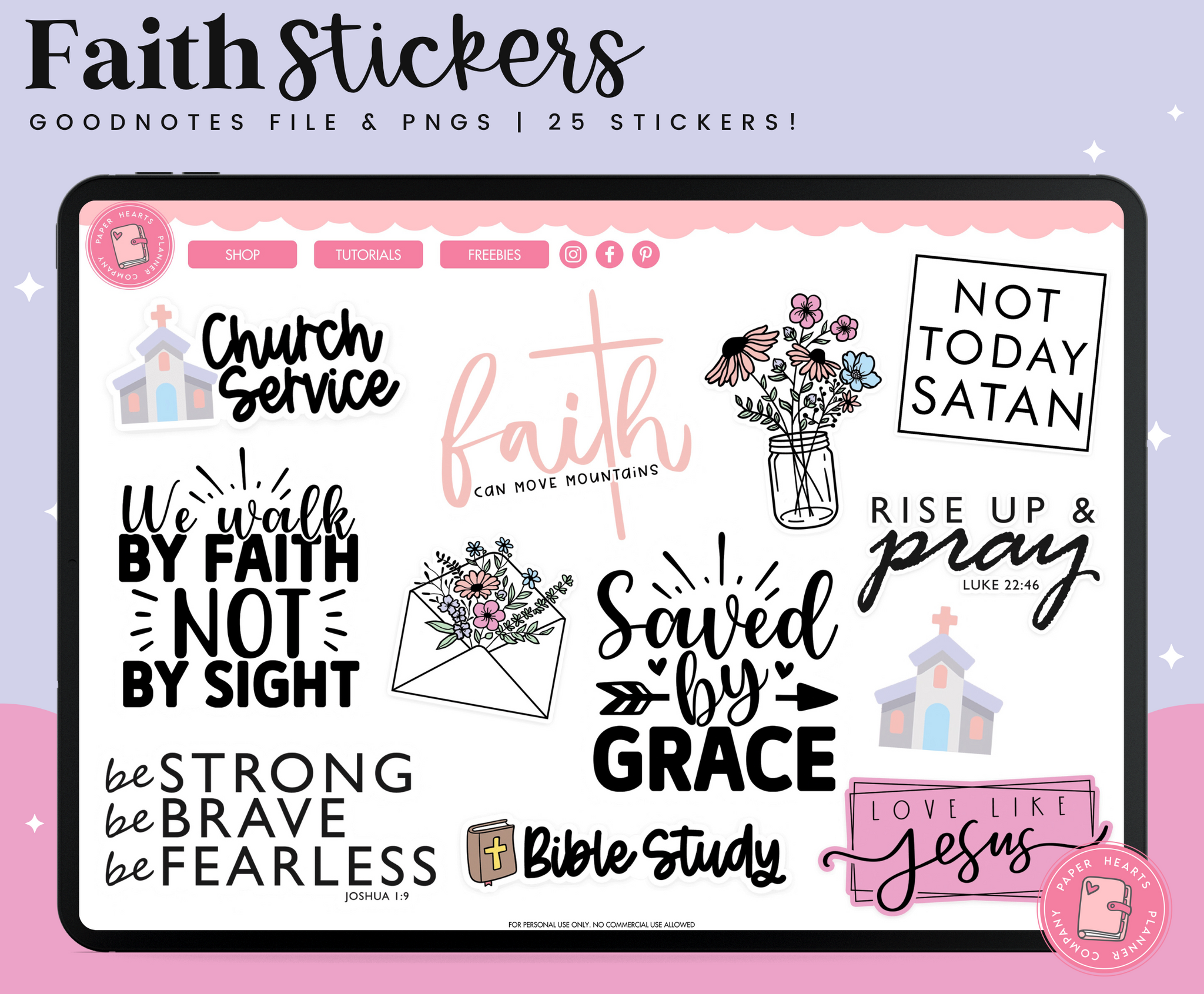 Faith Stickers V2 – Paper Hearts Planner Co.