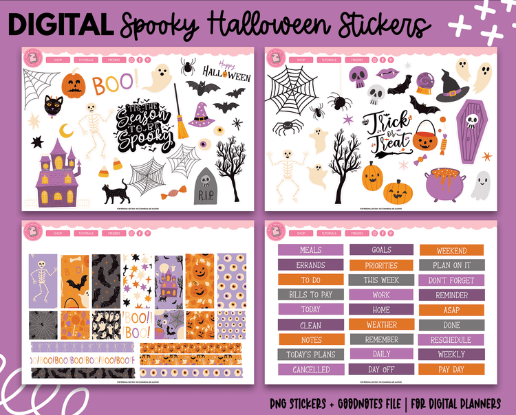 Spooky Halloween Stickers – Paper Hearts Planner Co.