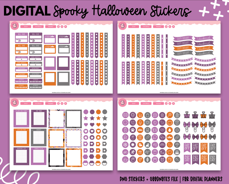 Spooky Halloween Stickers – Paper Hearts Planner Co.
