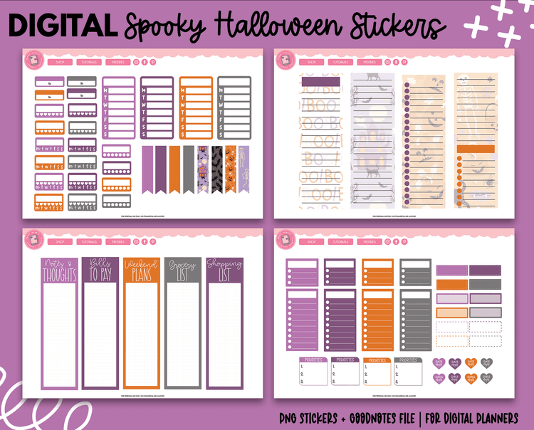 Spooky Halloween Stickers – Paper Hearts Planner Co.