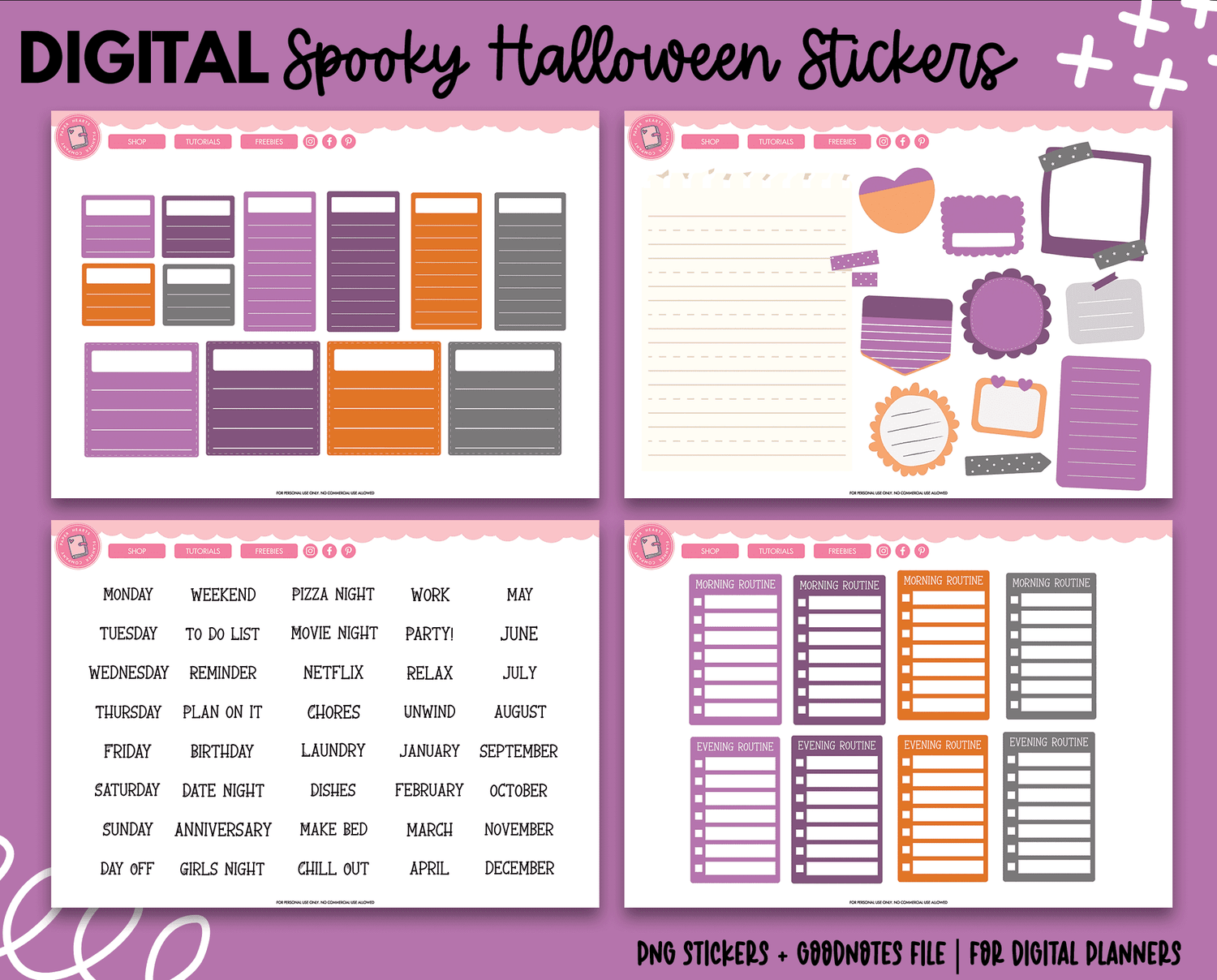 Spooky Halloween Stickers – Paper Hearts Planner Co.