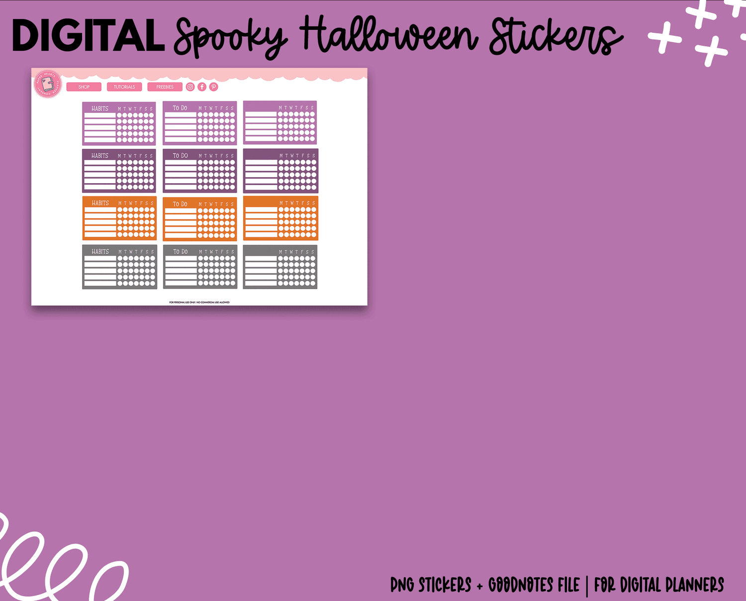 Spooky Halloween Stickers – Paper Hearts Planner Co.